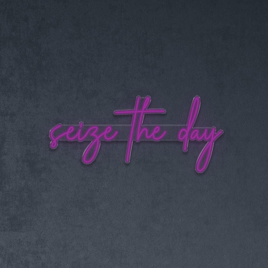Custom LED Neon Sign: Seize the day| Neonific – Neonific.com