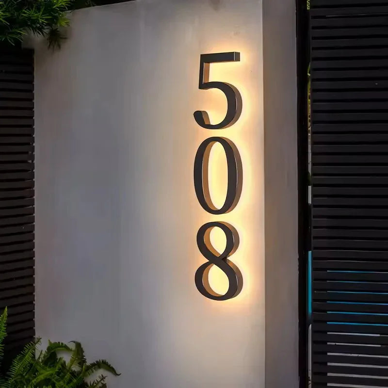 Backlit House Number Signs | LED Address Signs | Neonific - Curb Appeal ...